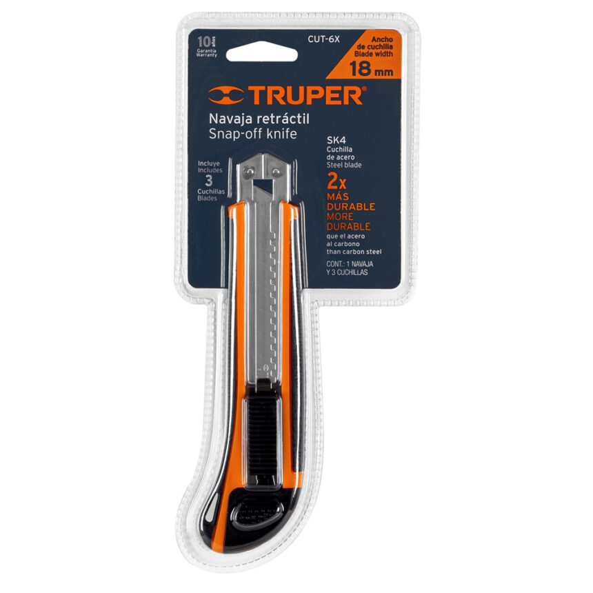 NAVAJA CUTTER PROFESIONAL DE 6” ALMA METALICA MANGO CONFORT GRIP ...